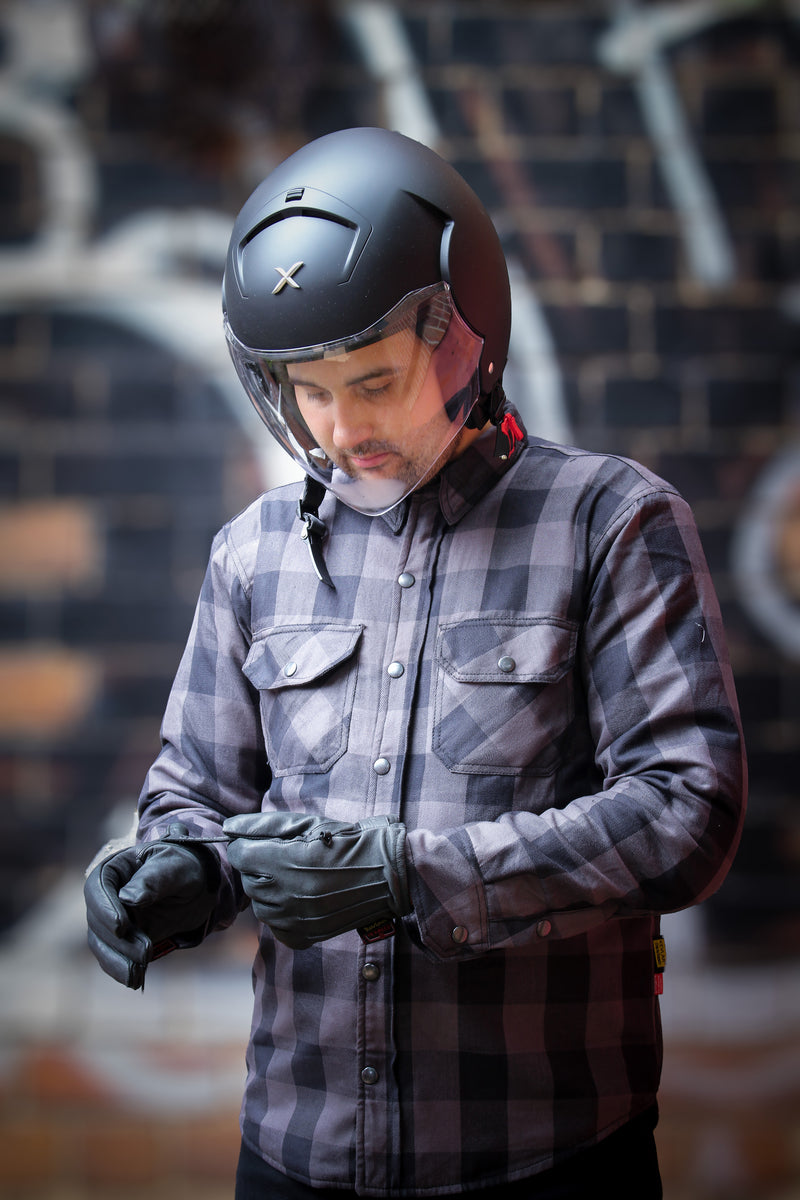 Texpeed Matt Black Axor Striker Open-Face Motorcycle Helmet