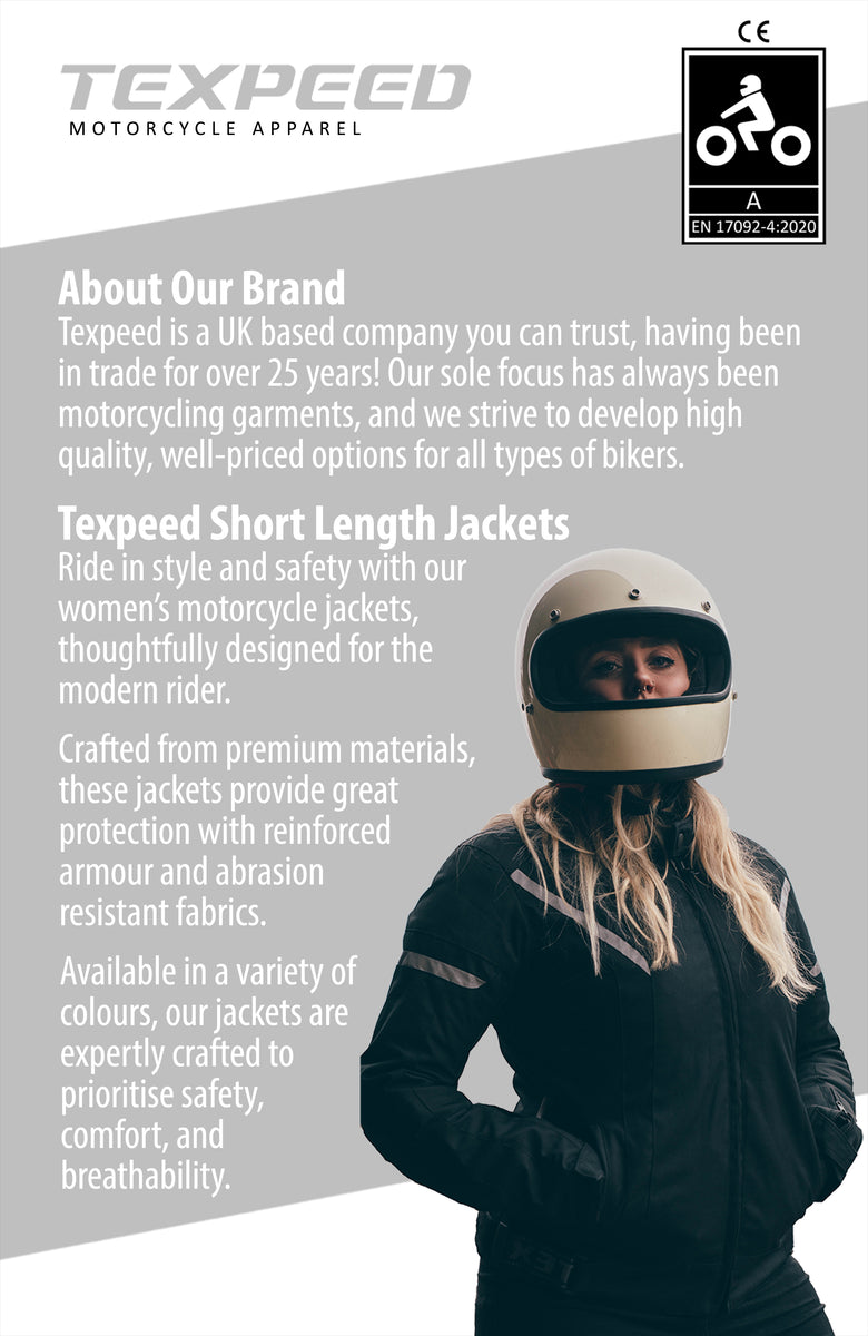 Women's Waterproof Motorbike Jacket with Armour | Texpeed