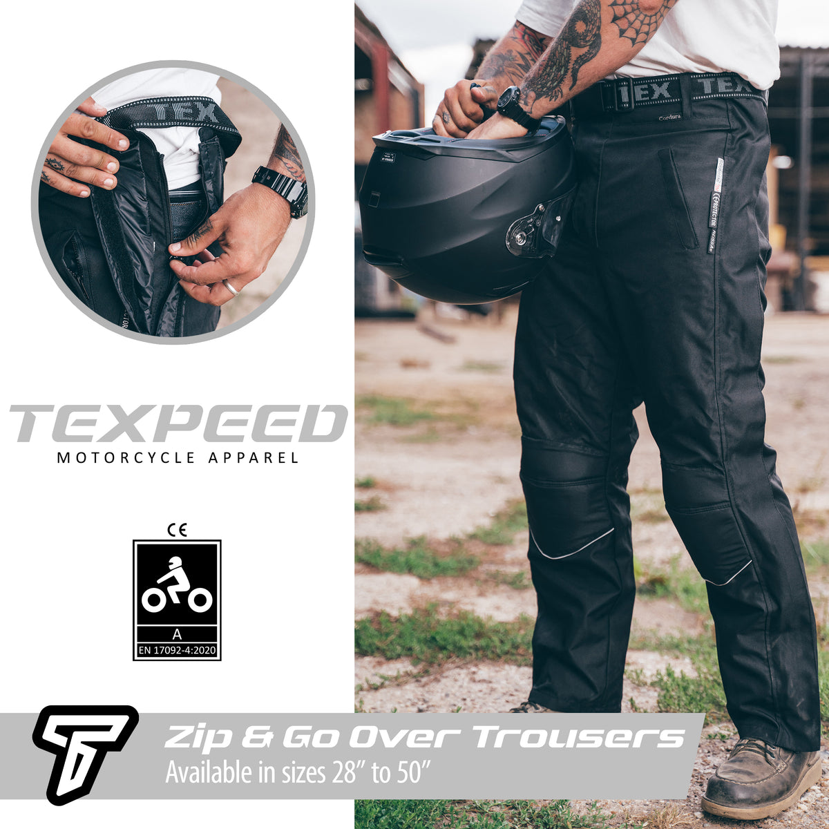 Get Waterproof Motorcycle Trousers CE Armour | Texpeed