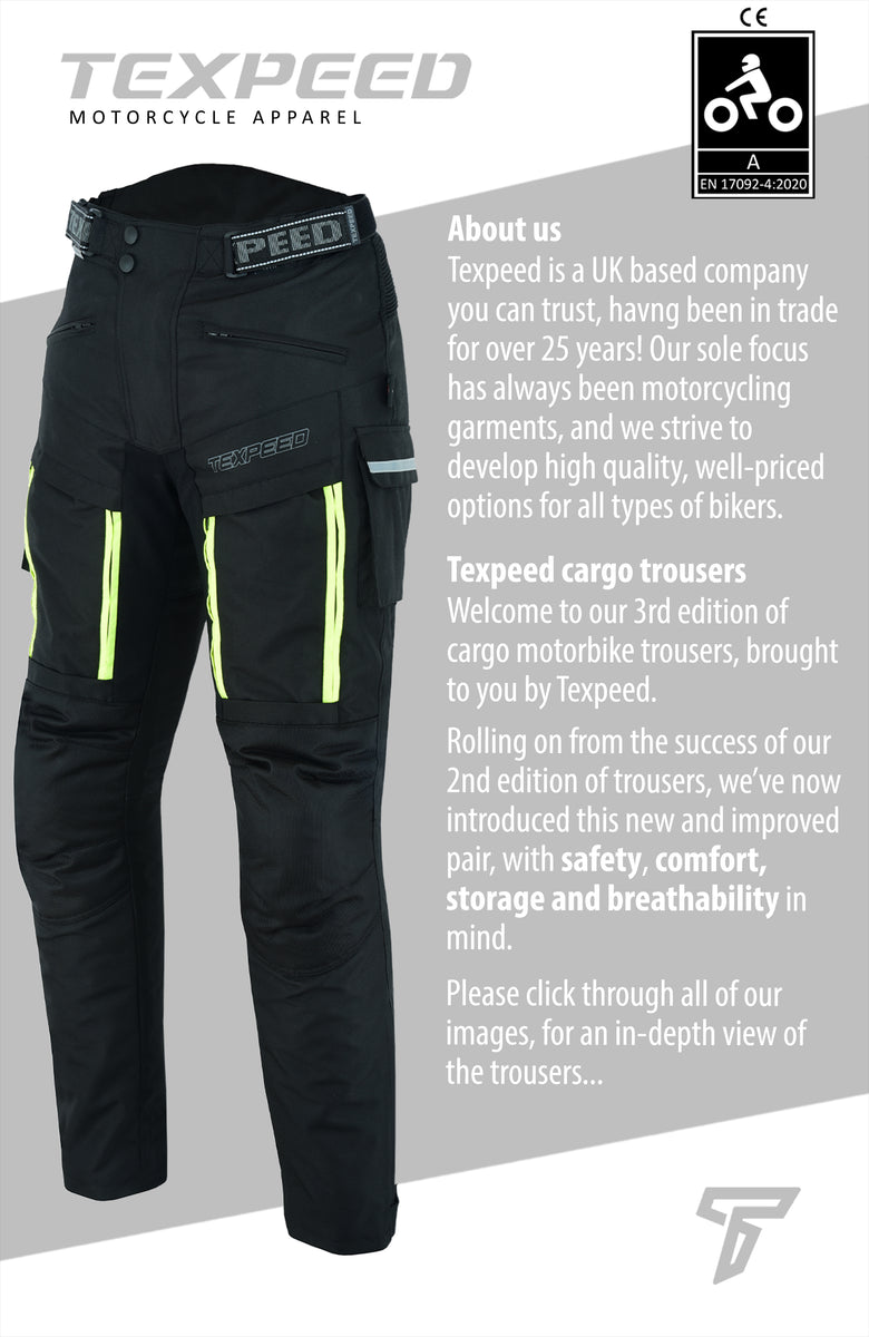 Buy Cordura Motorcycle Trousers with CE Armour | Texpeed
