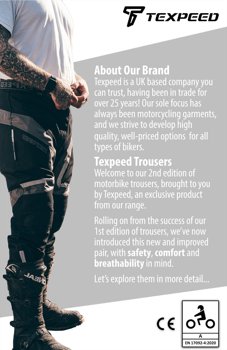 Armoured Cordura CE Protection Motorbike Trousers | Texpeed