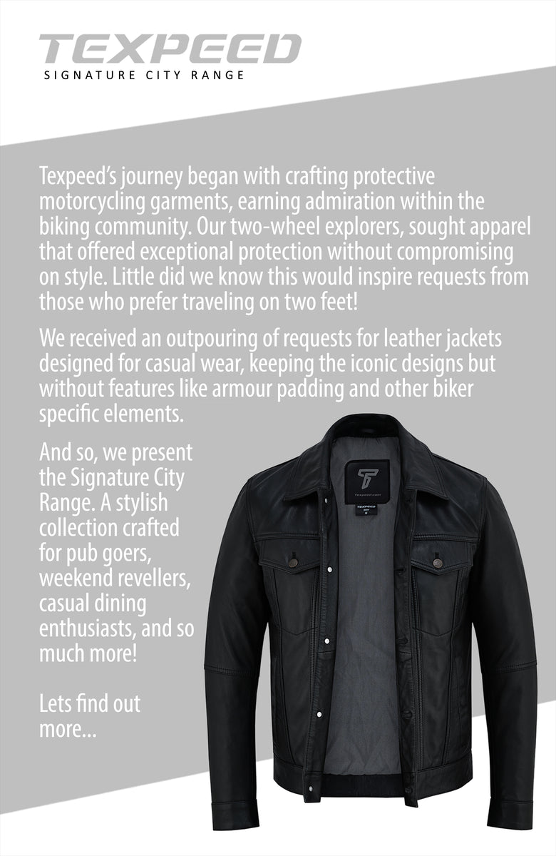 Signature Biker Leather Jacket for City Casual Style | Texpeed
