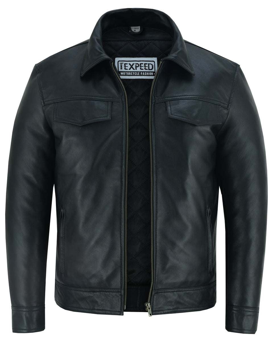 Shop Leather Biker Fashion Texpeed Shirt Jacket | Texpeed